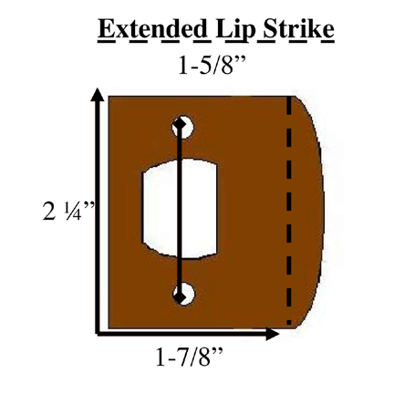 Extended Lip Strike, Square Corners 86086: