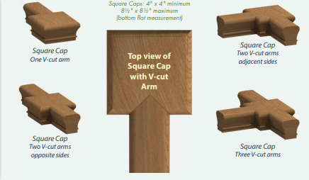 B&B Wood Products - Square or Octagon Caps